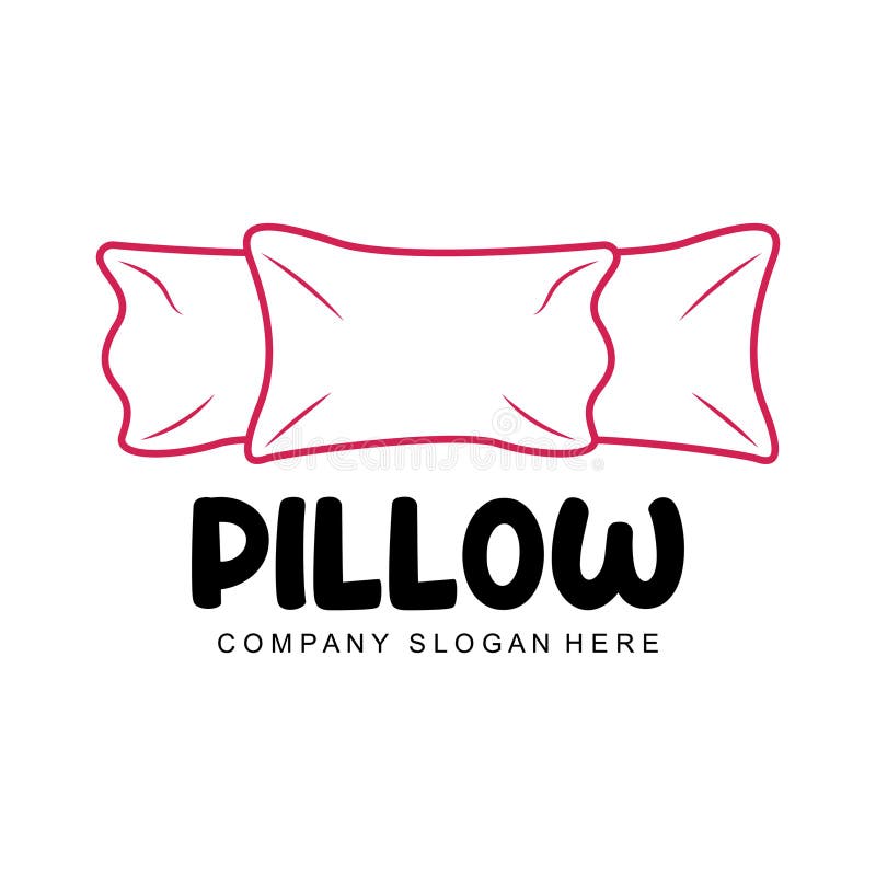 Pillow Logo, Bed Design, Dream and Sleeping Template Icon Vector Stock ...