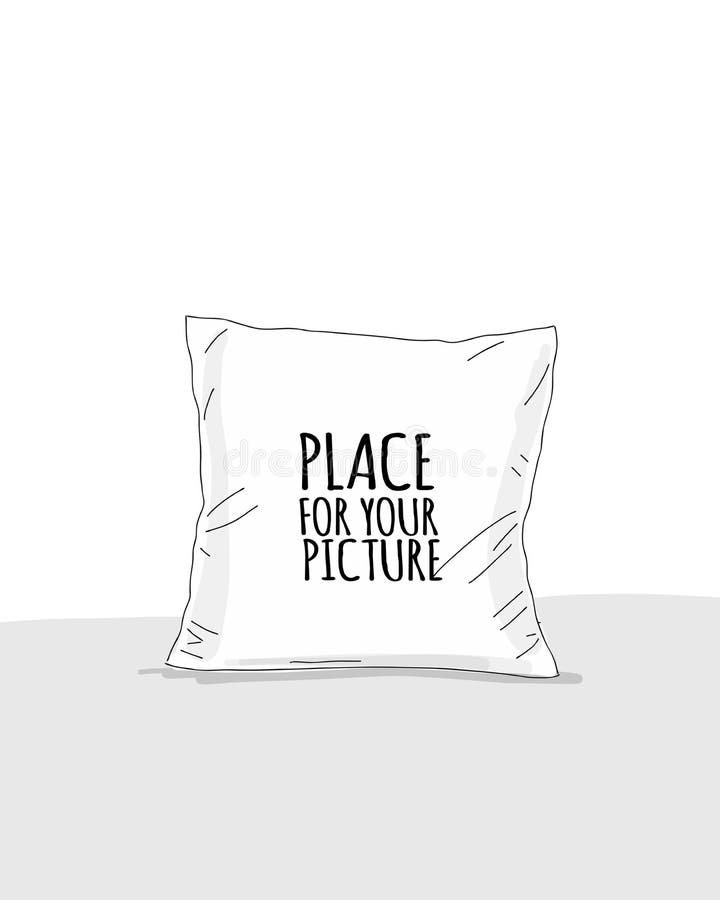 Pillow Mockup with Place for Your Design Stock Vector - Illustration of ...