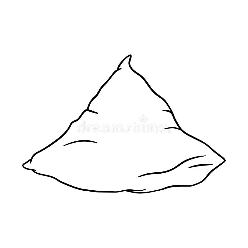 Pillow Outline Icon. Vector Doodle Sketch Isolated on White Stock ...