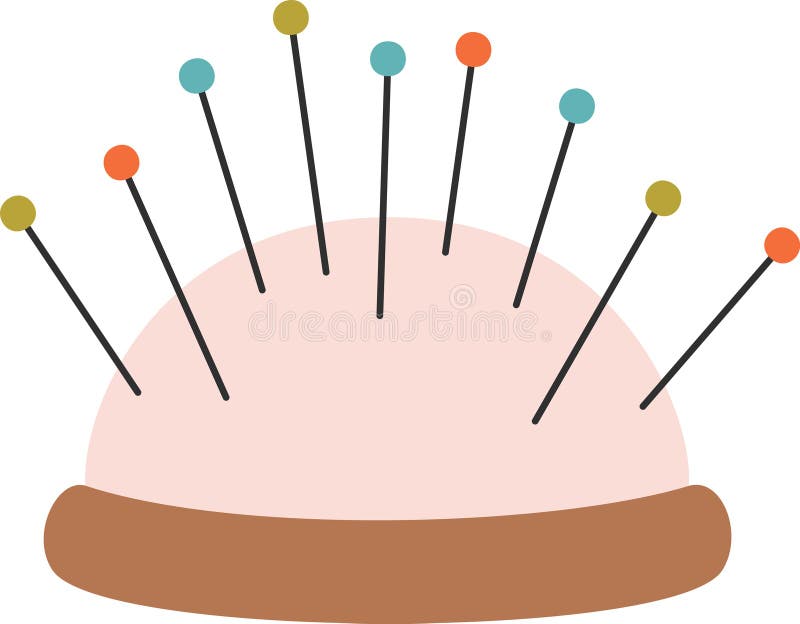 Pillow Sewing Pins stock vector. Illustration of clothes - 331032601