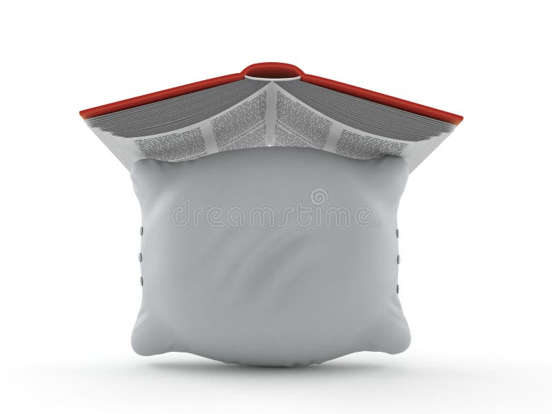Pillow under book stock illustration. Illustration of accommodation ...