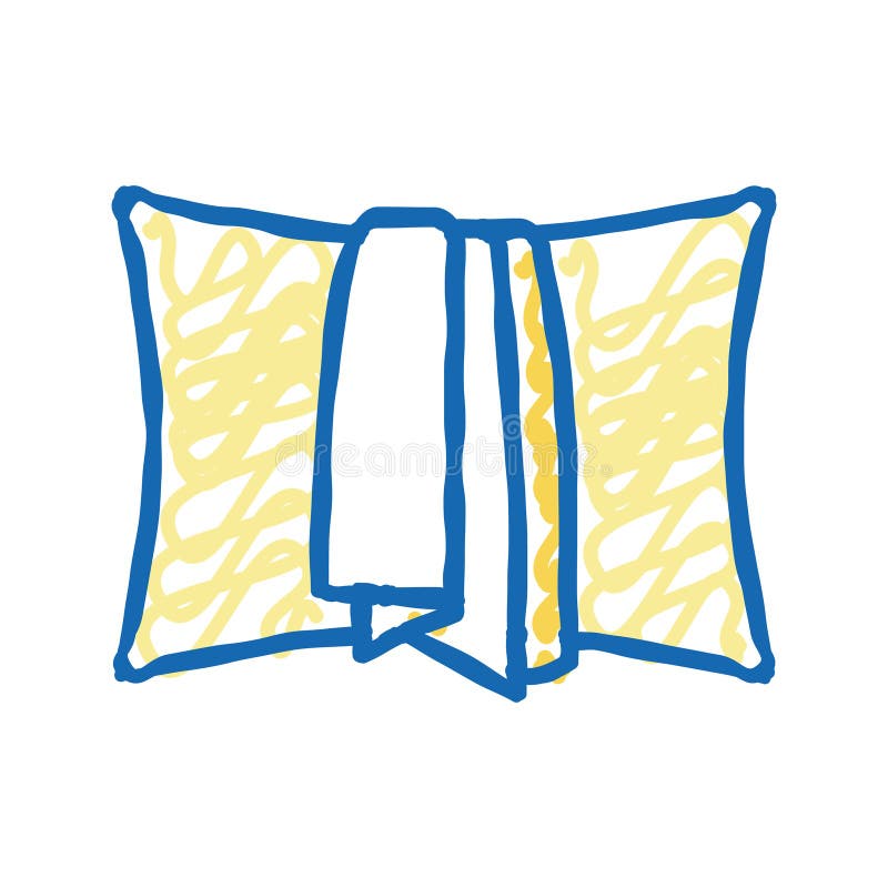 Pillowcase Silk Icon Doodle Illustration Stock Vector - Illustration of ...