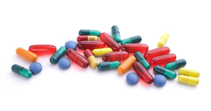 Stack of Pills and Capsules Stock Photo - Image of pharmaceuticals ...