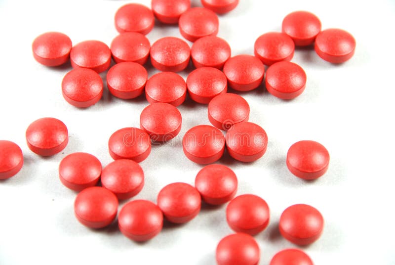 Red caffeine Pills stock photo. Image of caffeine, bright - 7048372