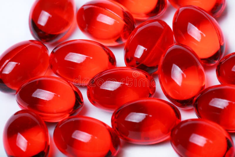 Red caffeine Pills stock photo. Image of caffeine, bright - 7048372