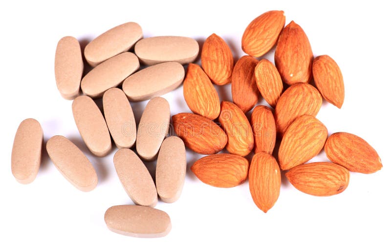 Almonds stock photo. Image of bowl, source, leaves, yummy - 107714256