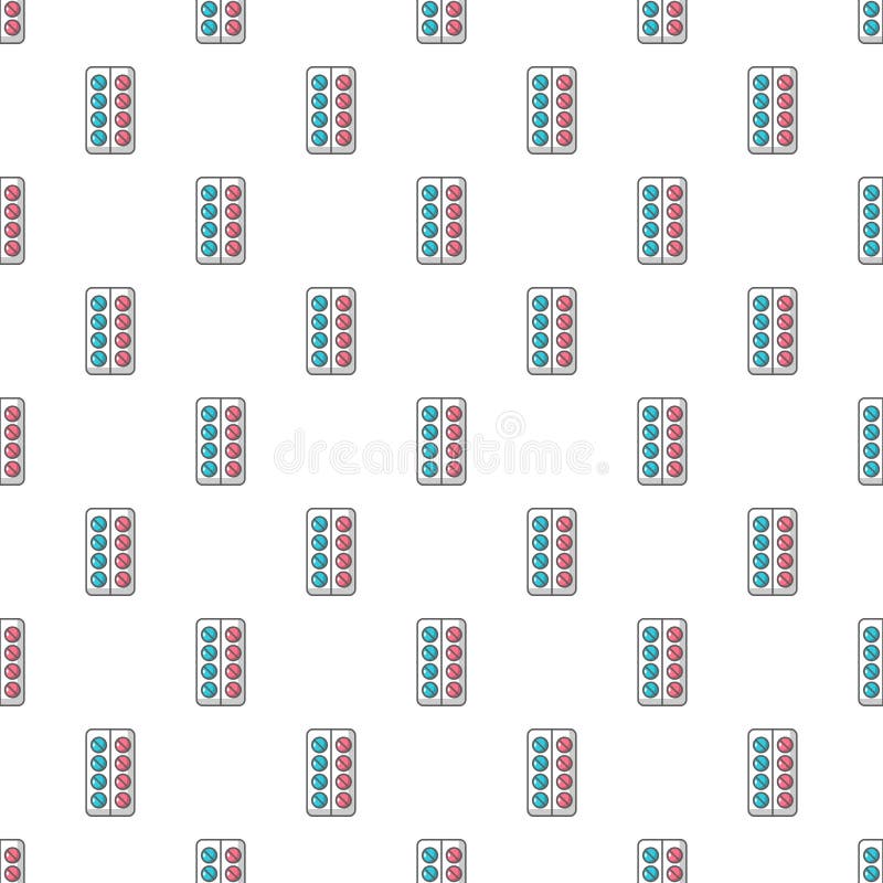 Pills in Blister Pack Pattern Seamless Stock Vector - Illustration of ...