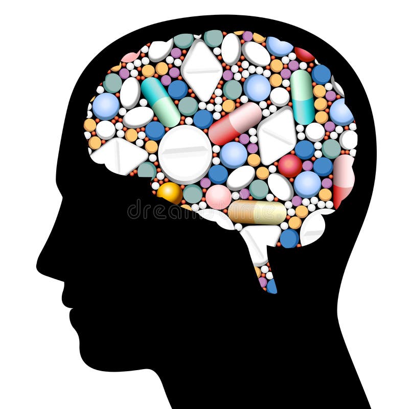 Brain Pills stock illustration. Illustration of medication - 20114415