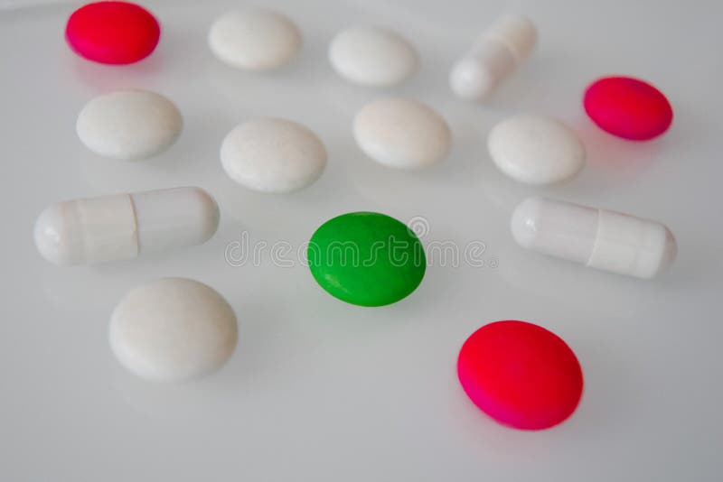 Pills or Candy of Different Colors in a Mess Stock Photo - Image of ...