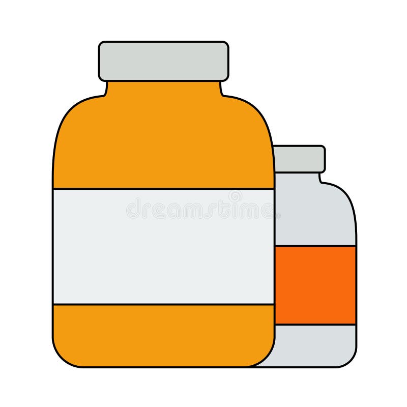 Pills Container Icon stock vector. Illustration of medicament - 201461173
