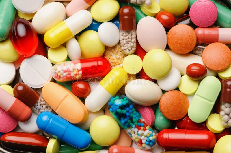 Pills and drugs stock image. Image of medicine, orange - 30848567