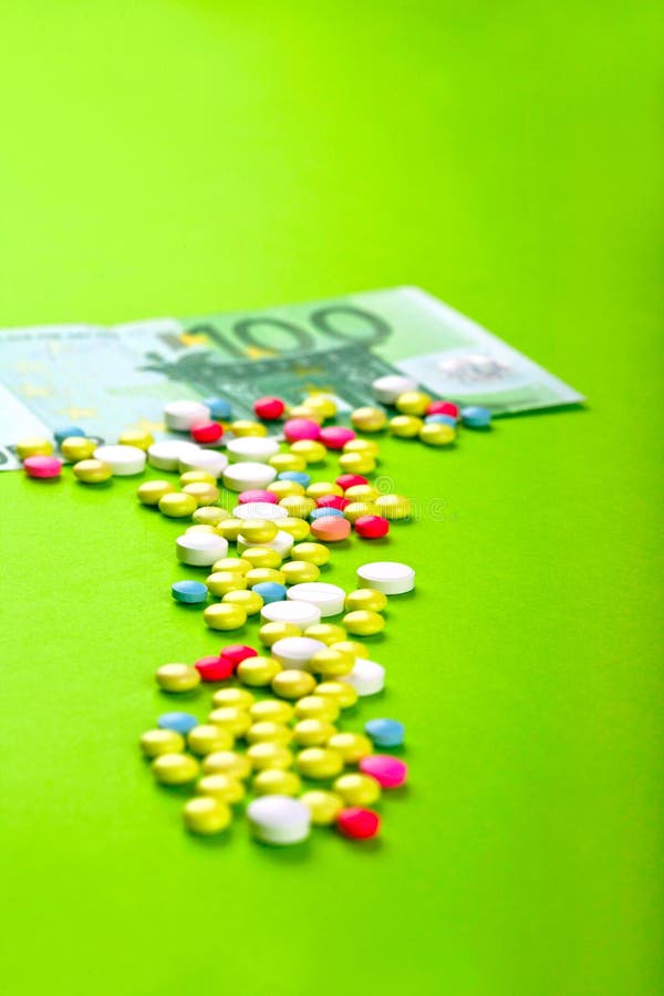 Pills with euro stock image. Image of pharmaceuticals - 24007281