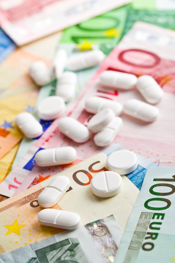 Pills and euro banknotes stock image. Image of drug, medical - 32195563