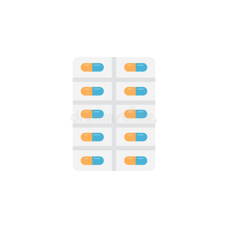 Pills flat icon stock illustration. Illustration of medicament - 157450635