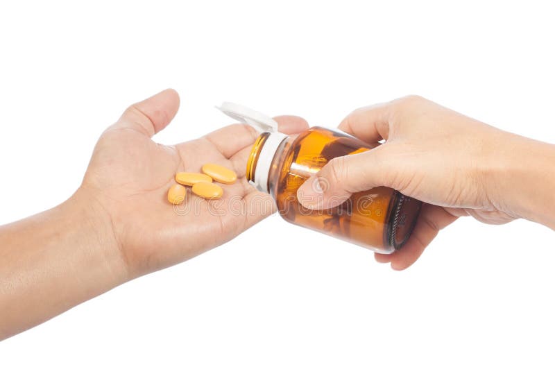 Pills in hand stock photo. Image of pills, pill, container - 38628260