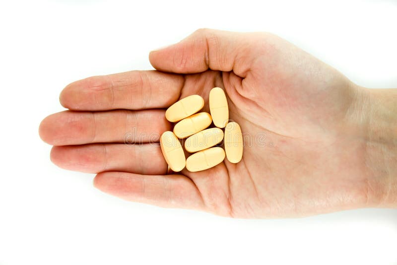Pills in hands stock photo. Image of closeup, care, medical - 62149054
