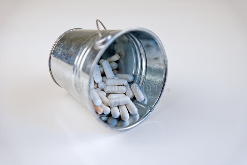 Pills for health in trash stock photo. Image of garbage - 50142070