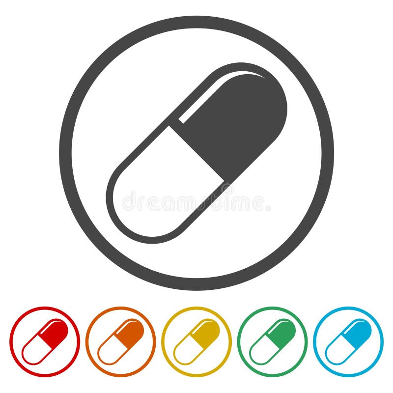 Pills icons set stock vector. Illustration of medication - 140347922