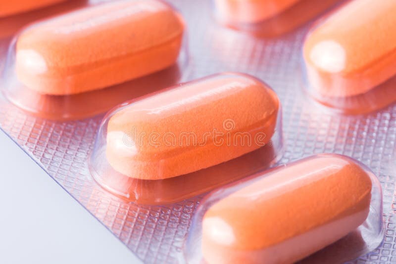 Pills of medical stock image. Image of medicine, orange - 49656151