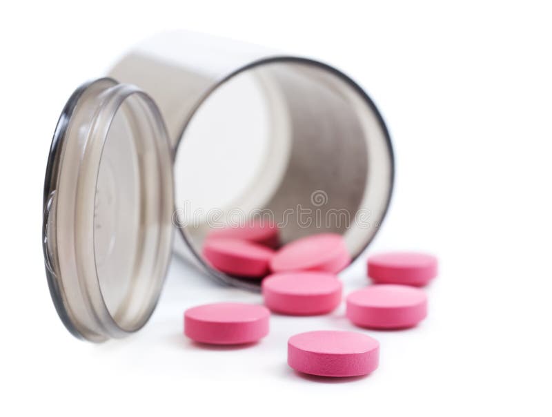 Pills and pill bottle stock image. Image of medical, emotional - 16144035