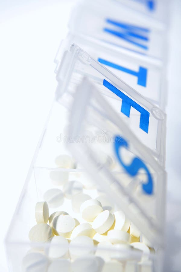 Pills in pillbox stock photo. Image of icon, aspirin, medicine - 2405442