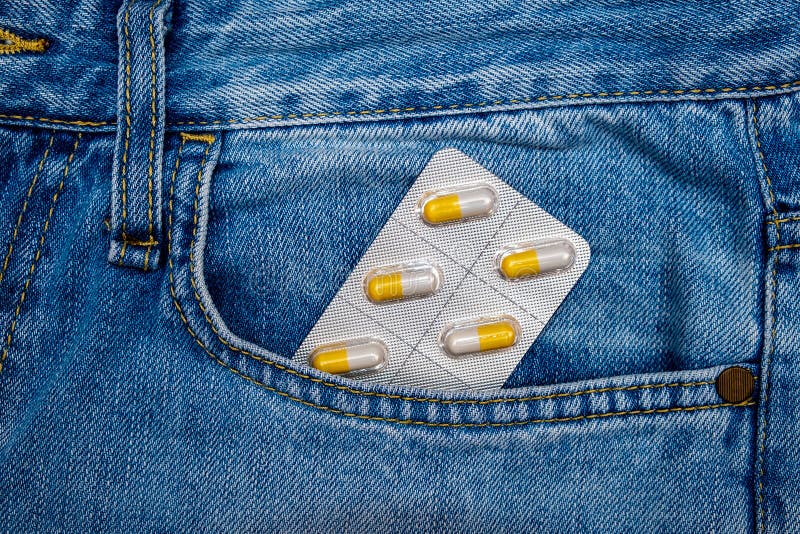 Pills in the Pocket stock image. Image of medic, health - 184197441