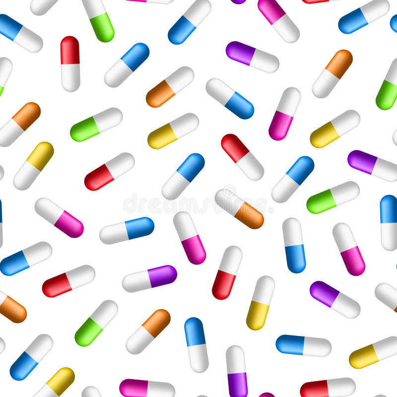 Pills seamless pattern stock vector. Illustration of aspirin - 39926805