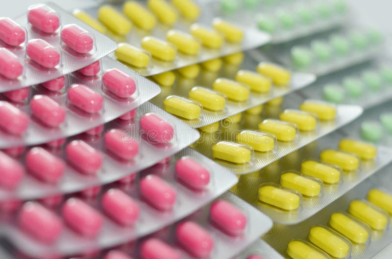 Pills in the strip stock photo. Image of strip, treatment - 25194144