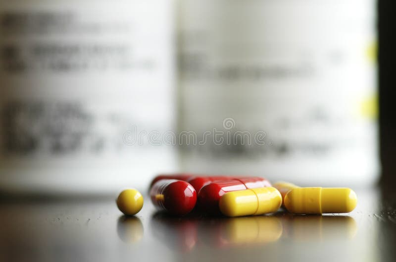 Pills on table stock image. Image of medicine, treatment - 2223919