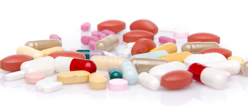 Stack of Pills and Capsules Stock Photo - Image of pharmaceuticals ...