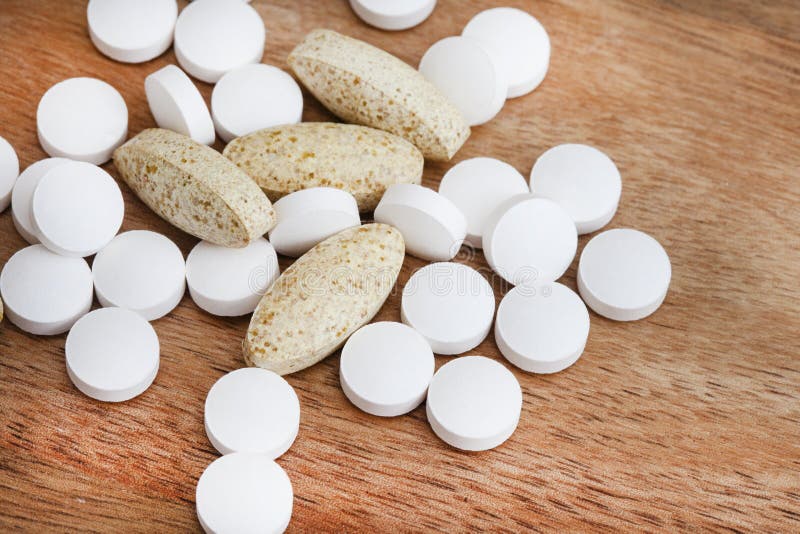 Pills and Tablets, Medication in Color Stock Photo - Image of space ...