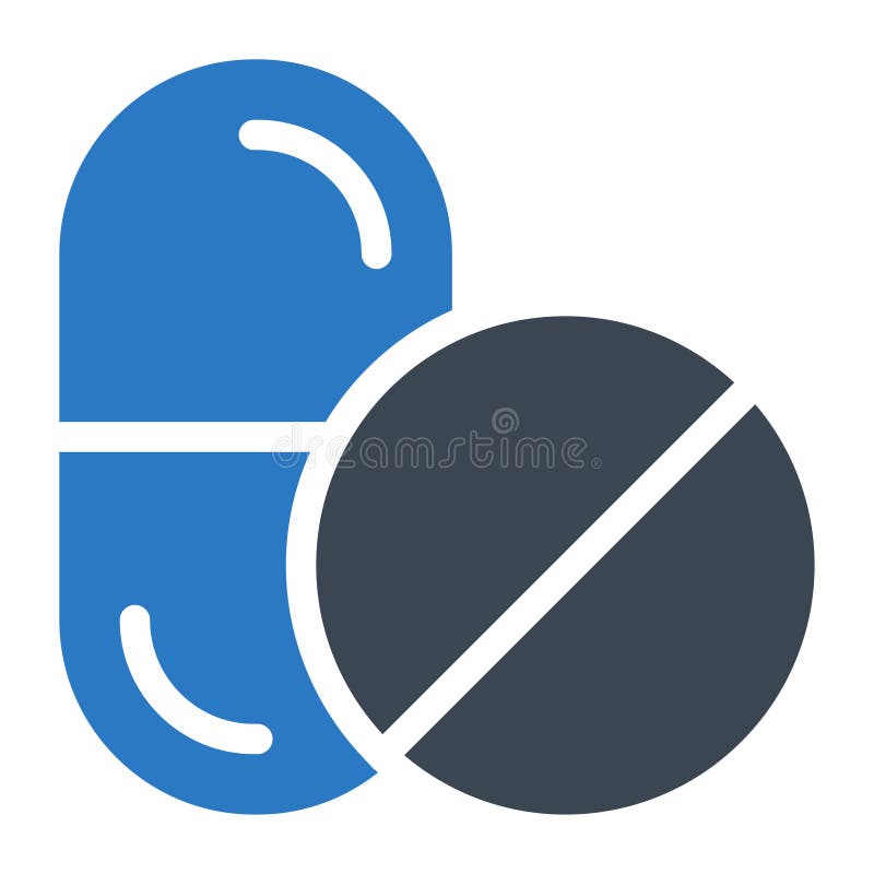 Pills Tablets Vector Glyph Color Icon Stock Vector - Illustration of ...