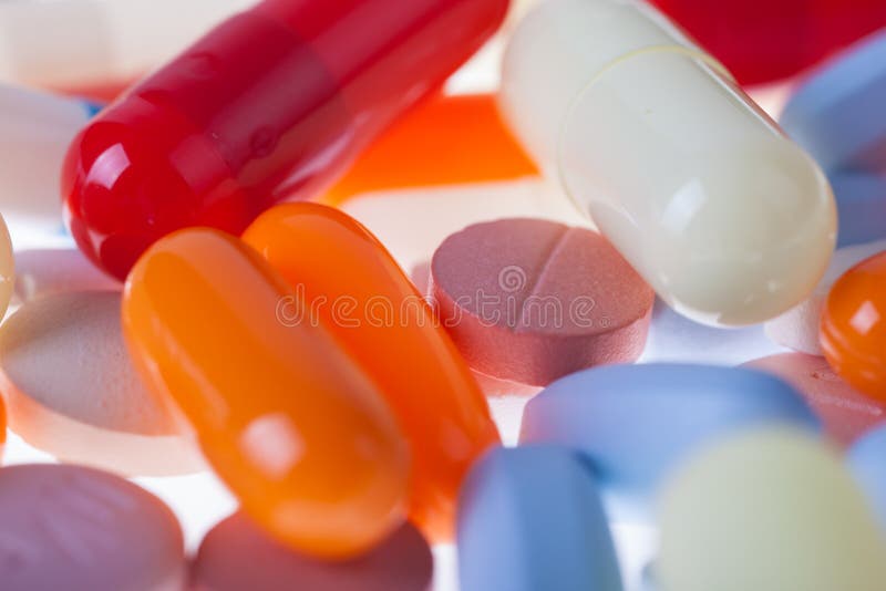 Pills and tabs macro stock photo. Image of dose, danger - 29605818