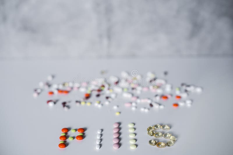 Pills text stock image. Image of healthy, chemical, creative - 75162893