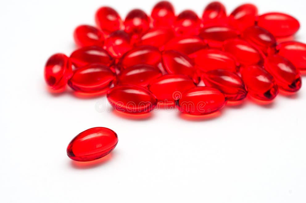 Pills of vitamin E stock image. Image of capsule, isolated - 23224747