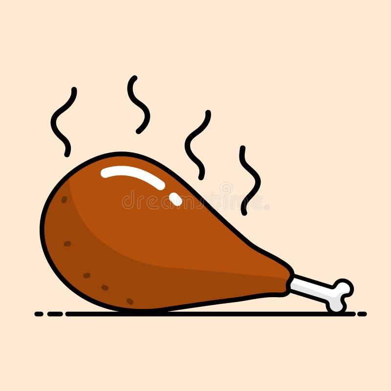 Pilon de poulet illustration de vecteur. Illustration du illustration ...