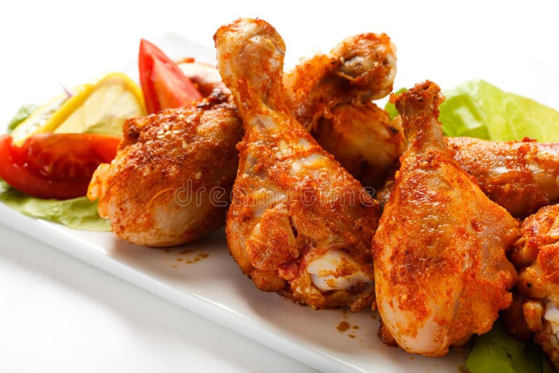 Pilon rôti de poulet image stock. Image du coloré, fond - 23514763