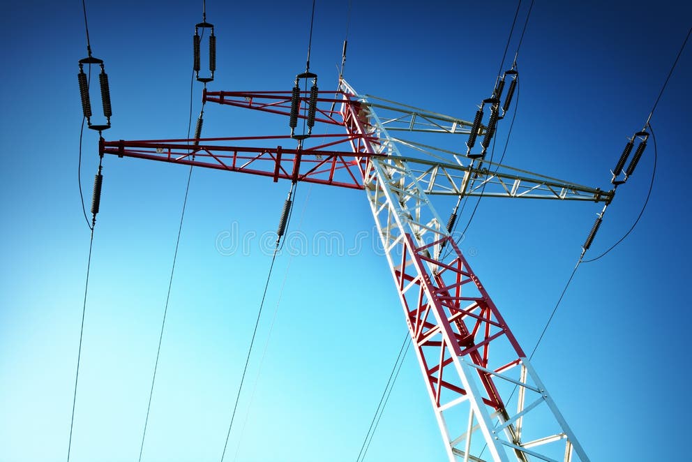 Piloni Elettrici immagine stock. Immagine di ambiente - 24702509