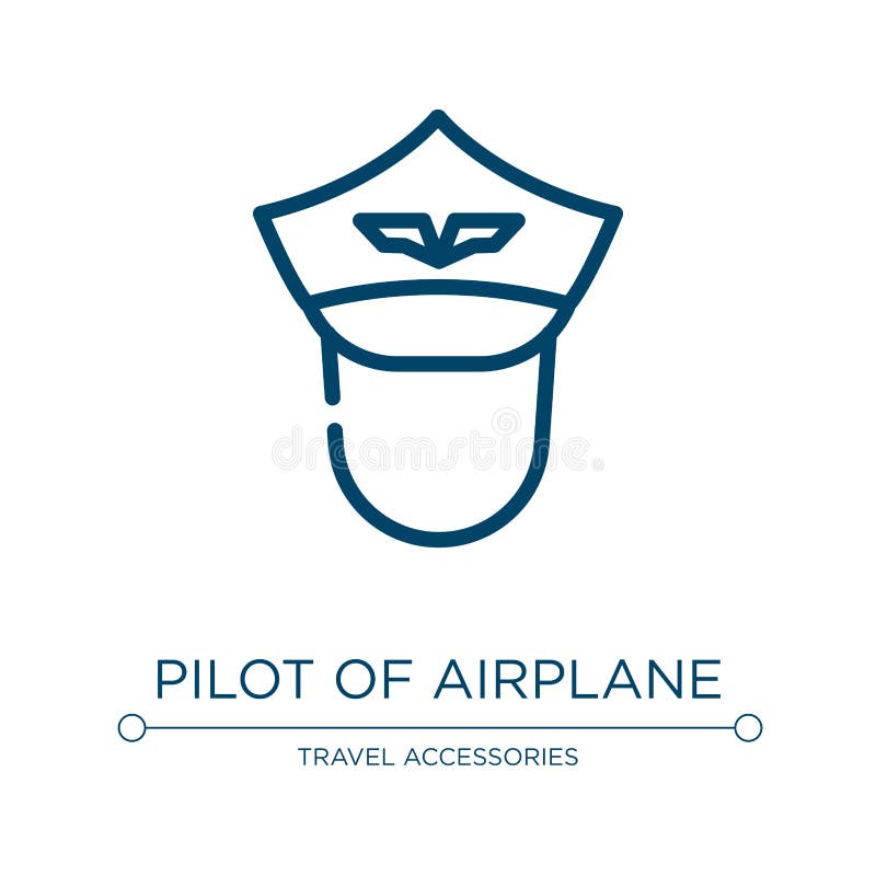 Pilot of Airplane Icon. Linear Vector Illustration from Airport ...