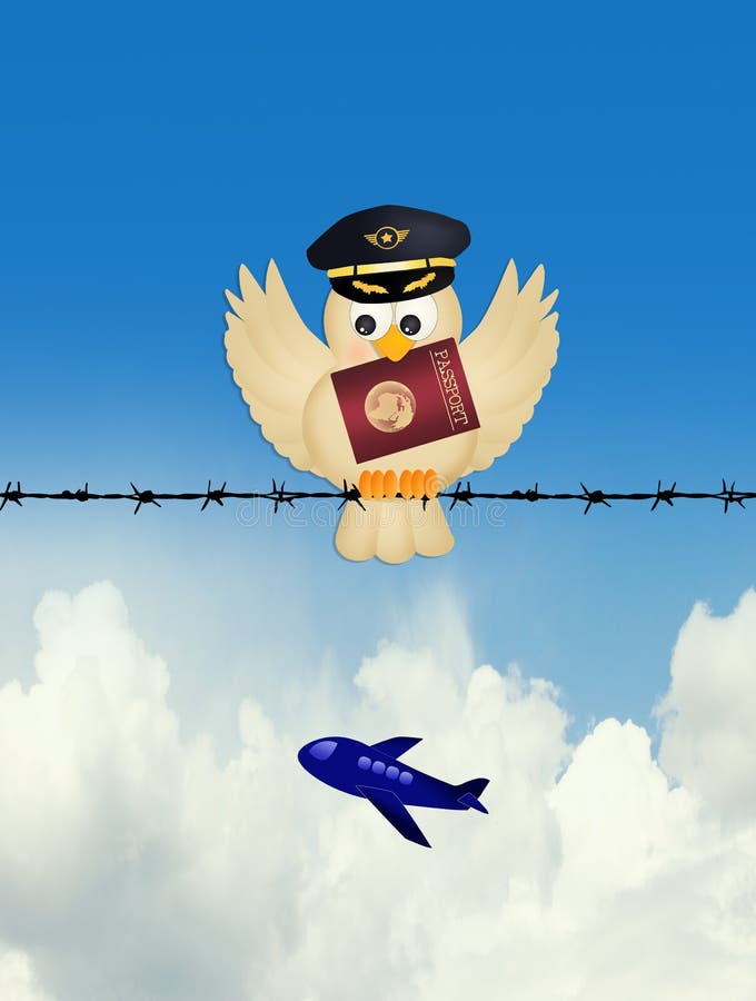 Pilot Bird Passport Wire Stock Illustrations – 6 Pilot Bird Passport ...