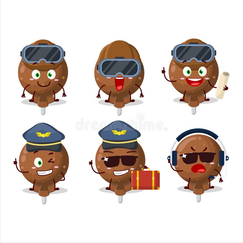 Pilot Cartoon Mascot Orange Lolipop Wrapped with Glasses Stock Vector ... Pilot Cartoon Mascot Orange Lolipop Wrapped with Glasses Stock Vector ...