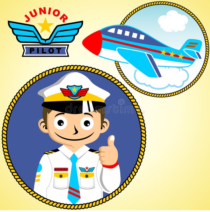 Pilot cartoon vector stock vector. Illustration of copilot - 103106820