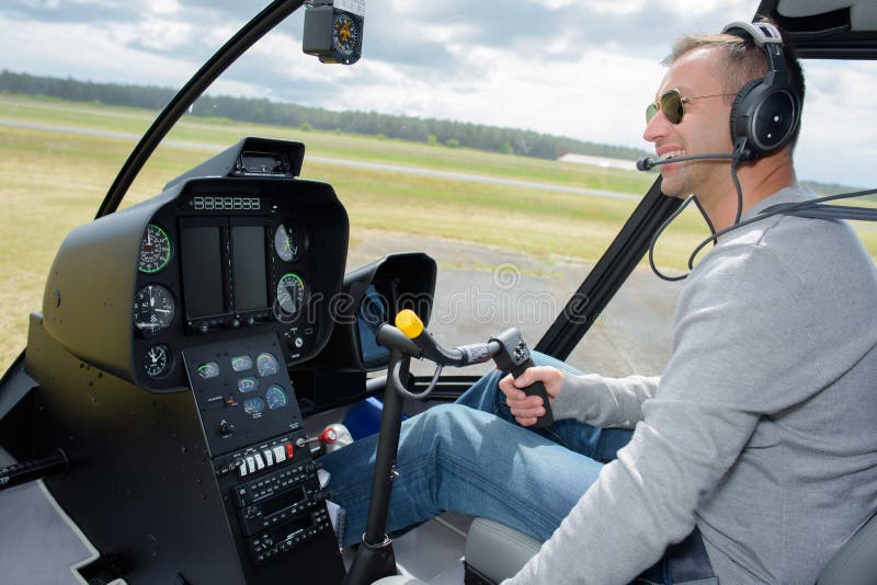 Pilot in cockpit aircraft stock image. Image of travel - 88084675