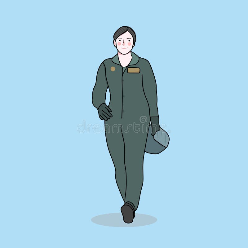 Pilot a Fighter Character Illustration Stock Illustration ...