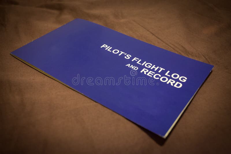 Pilot Flight Logbook for Training Becoming Pilot Stock Image - Image of ...