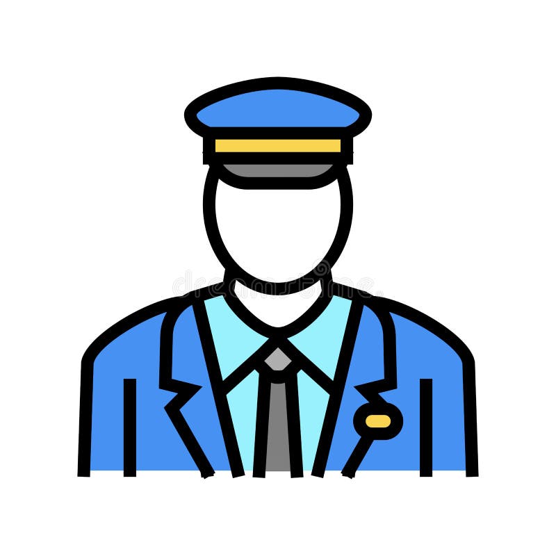 Pilot Flight School Color Icon Vector Illustration Stock Vector ...