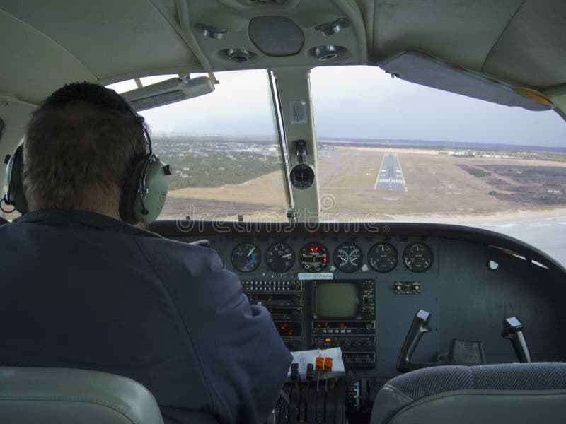 A Pilot Flys an Aeroplane To Make a Landing Editorial Image - Image of ...