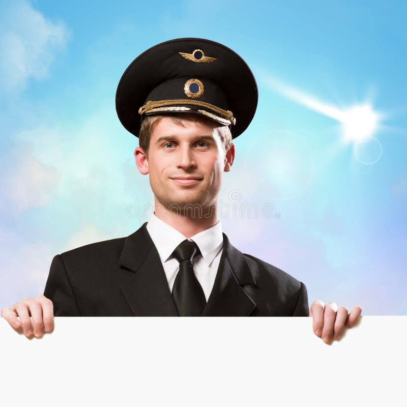 Pilot Holding Blank Sign Stock Photos - Free & Royalty-Free Stock ...