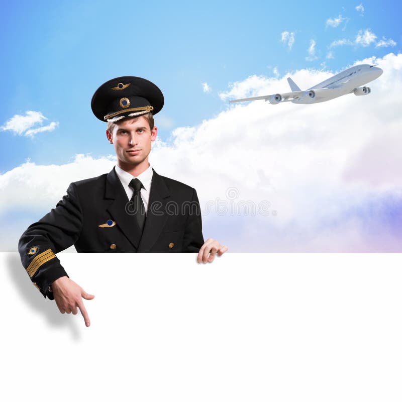 Airline pilot on board stock photo. Image of captain - 23541112