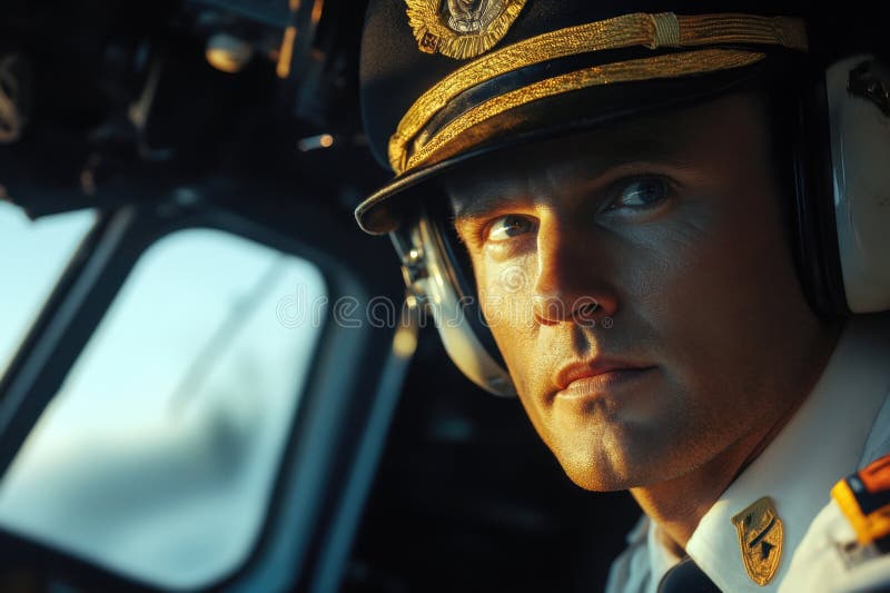 Pilot.Generative AI Illustration Stock Illustration - Illustration of ...